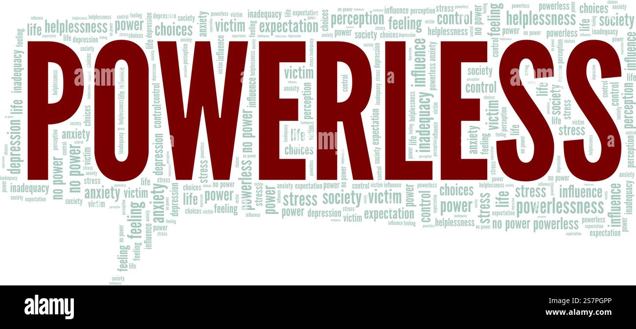 Powerless word cloud conceptual design isolated on white background ...