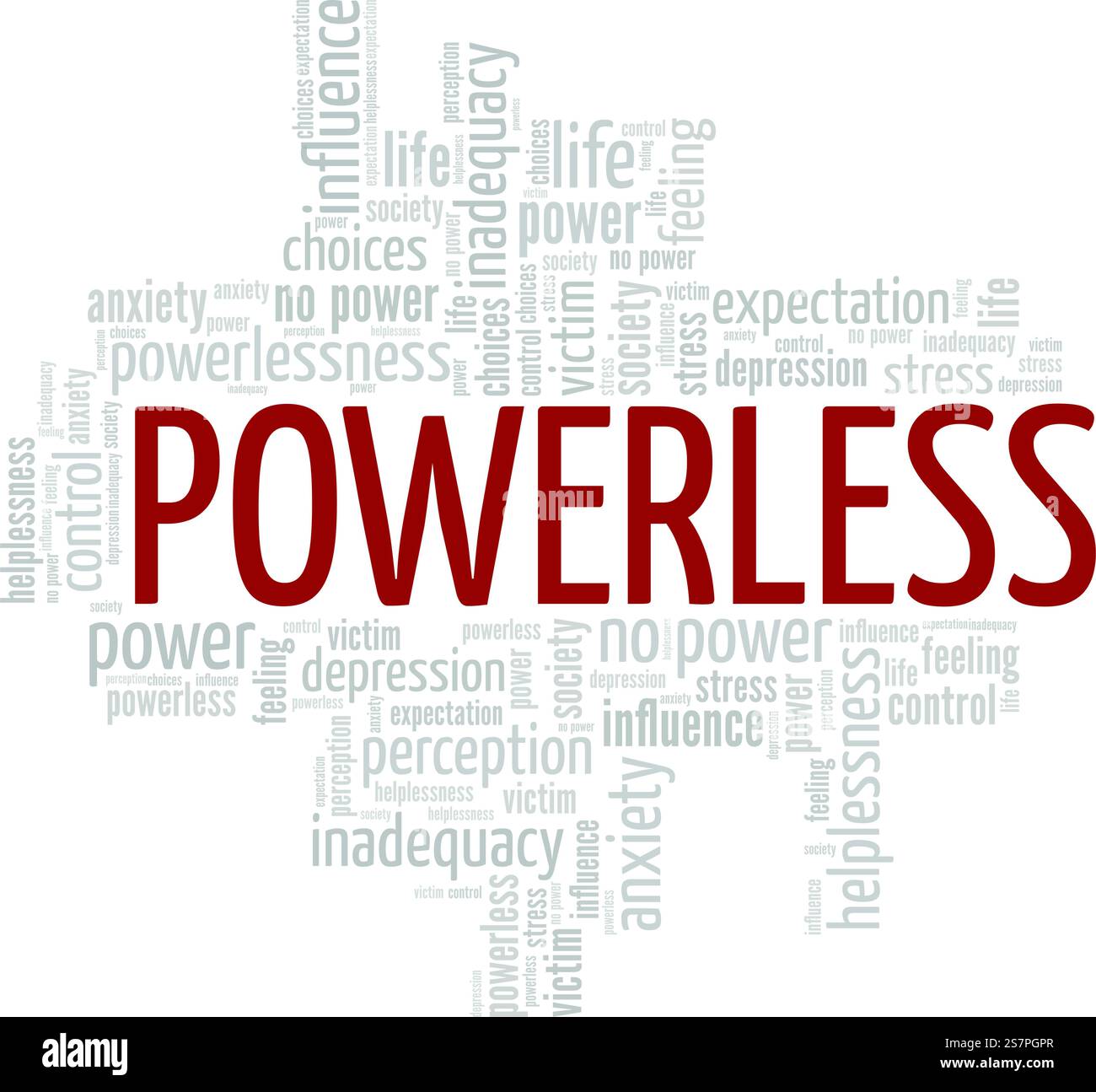 Powerless word cloud conceptual design isolated on white background ...