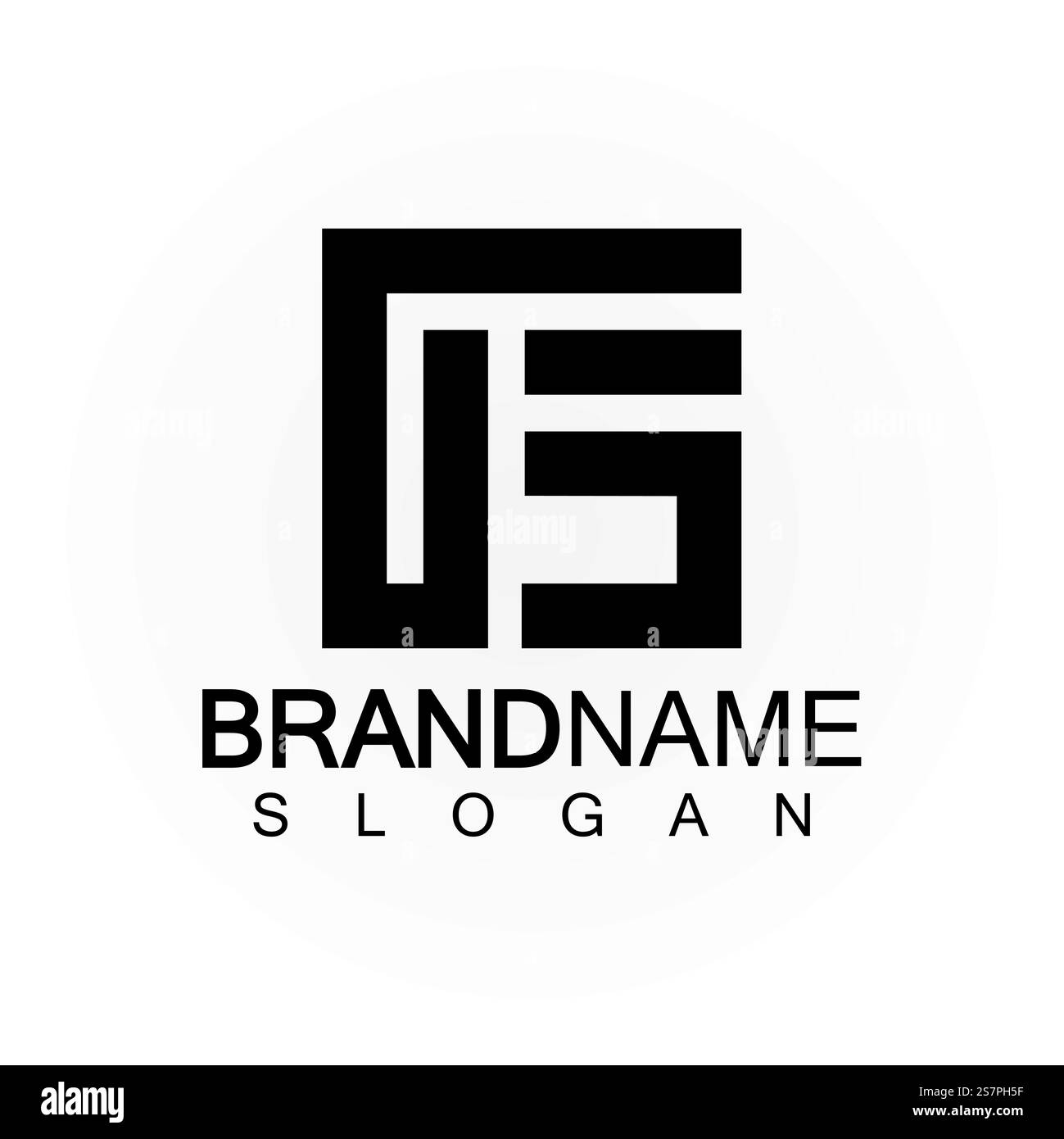 Alphabet letters monogram logo FS elegant and Professional black color ...