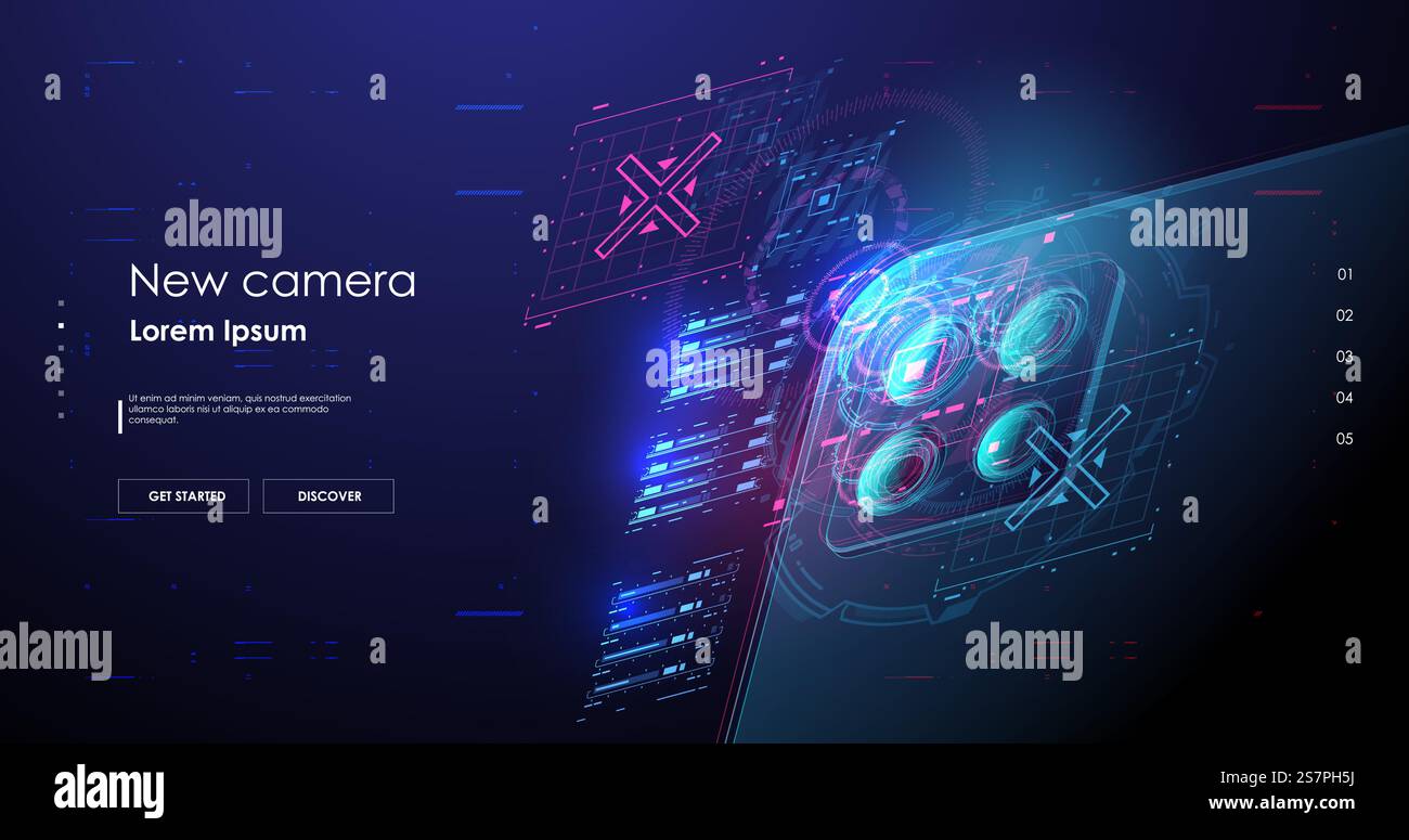 Back view of phone. camera on the back side of the phone. Hud ...