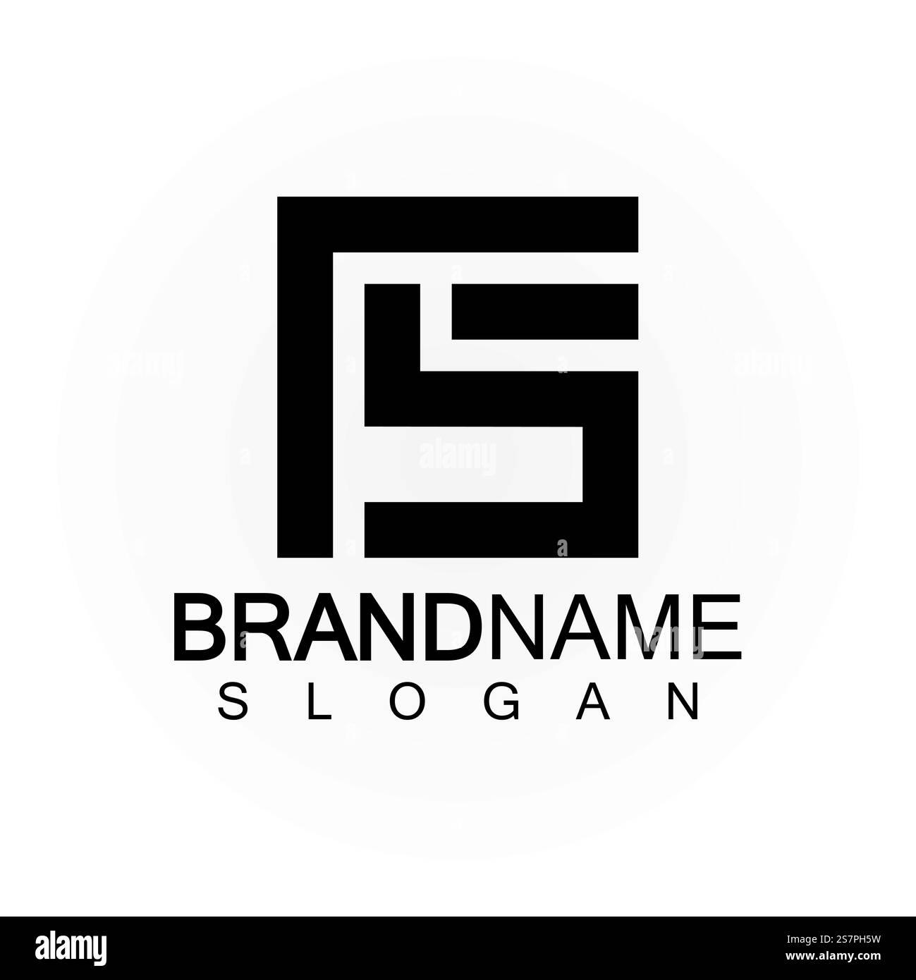 Alphabet letters monogram logo FS elegant and Professional black color ...