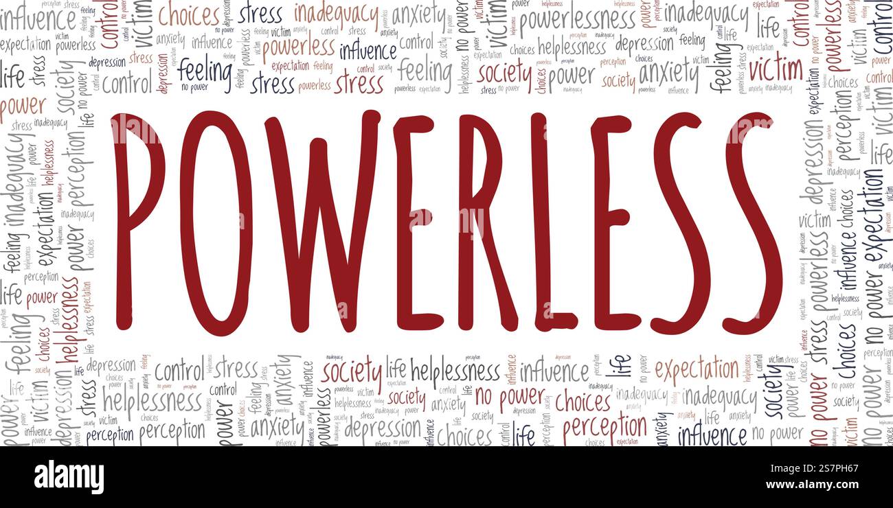 Powerless word cloud conceptual design isolated on white background ...