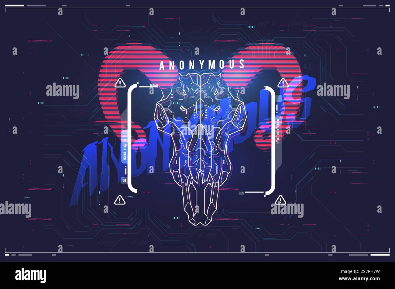 Tech Abstract poster template with HUD elements. cyber culture, Modern ...