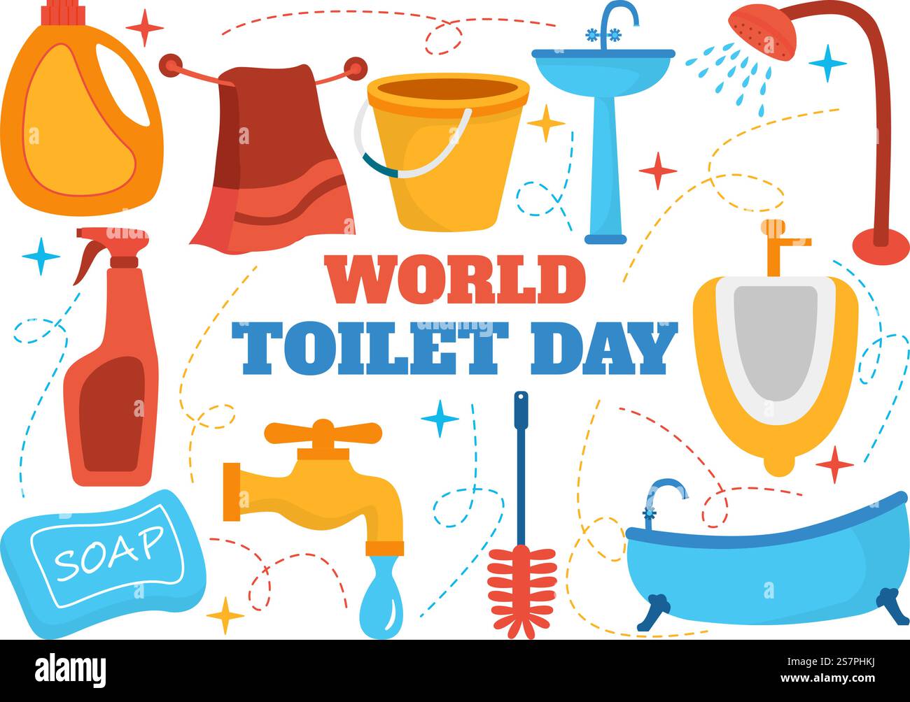 World Toilet Day Vector Illustration on 19 November with Earth and ...
