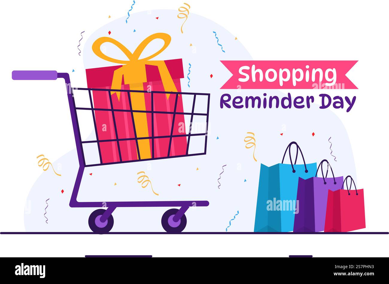 Shopping Reminder Day Vector Illustration on 26 November with Bag and ...