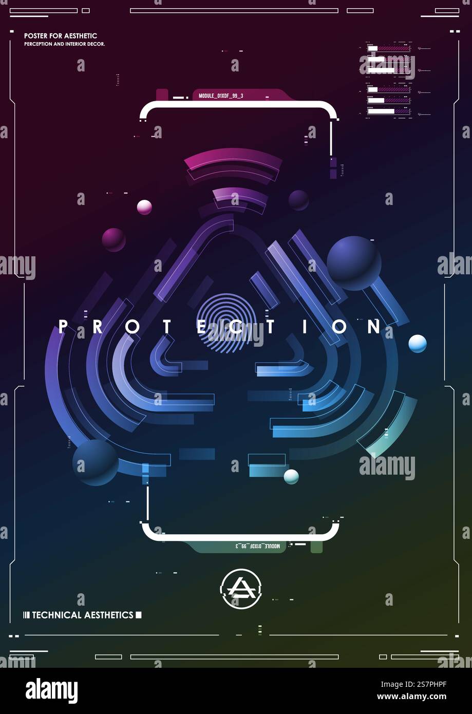 Cyber security. Online information protect, internet digital technology ...