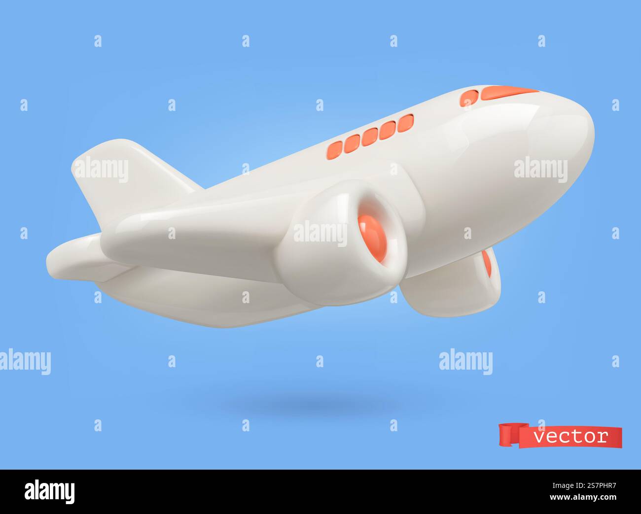 Airplane 3d vector cartoon icon Stock Vector Image & Art - Alamy