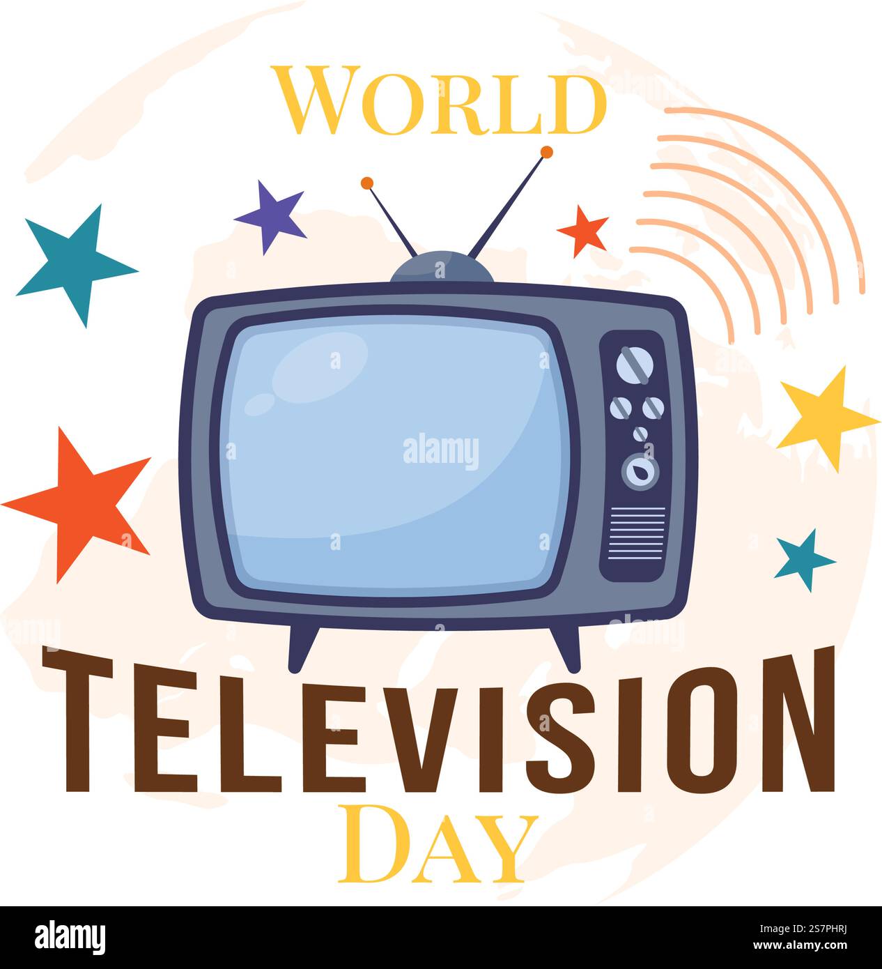 World Television Day Vector Illustration on november 21 with TV for Web ...