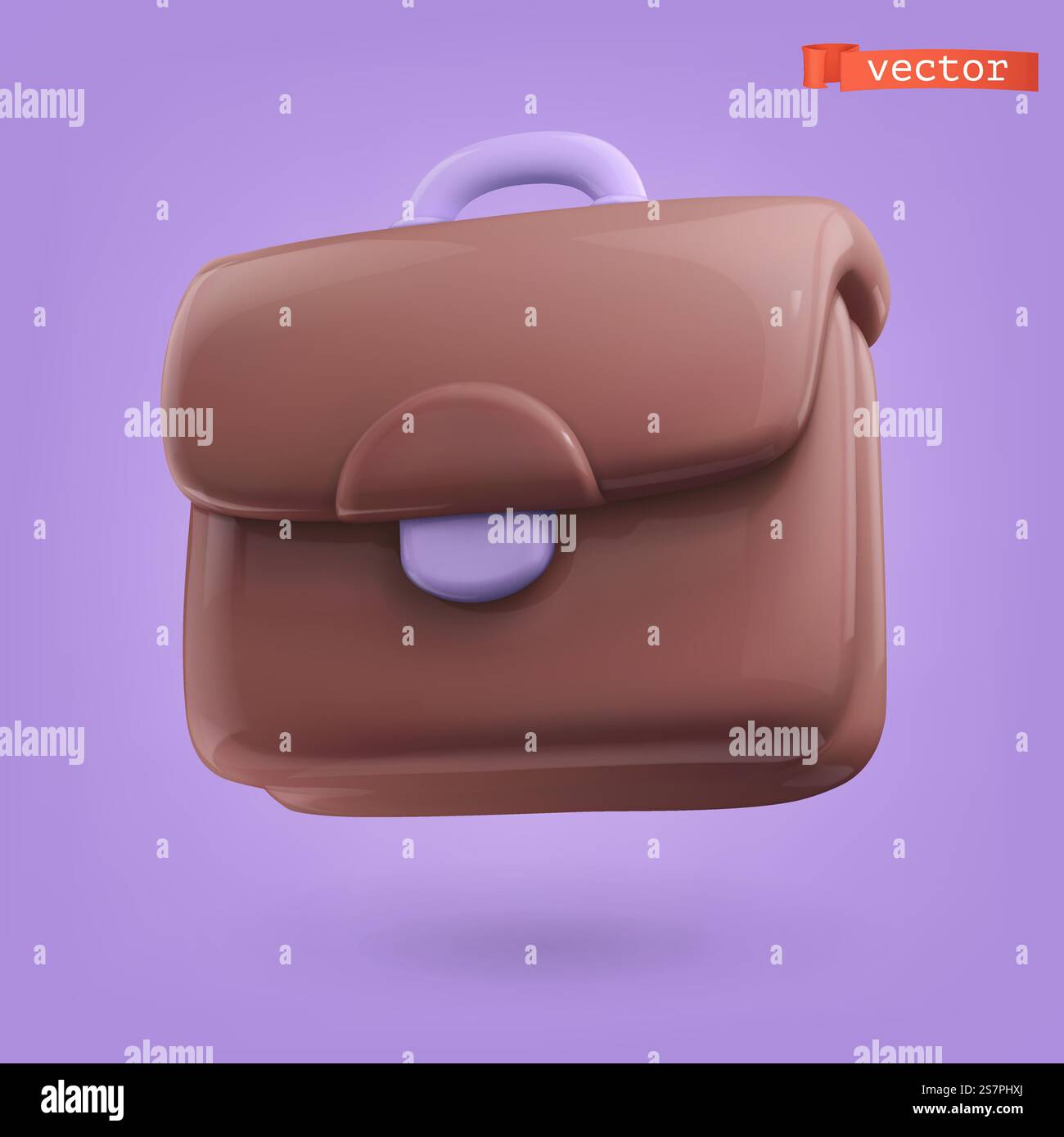 Briefcase 3d render vector icon Stock Vector Image & Art - Alamy