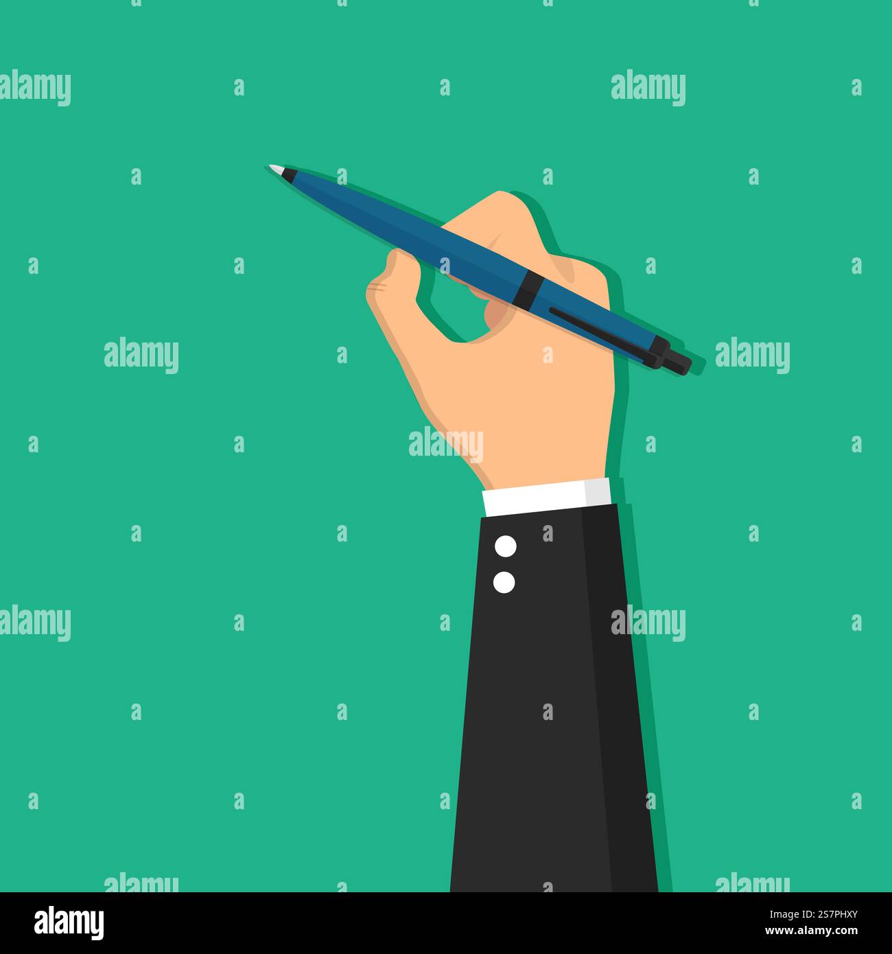 Hand and pen vector icon Stock Vector Image & Art - Alamy