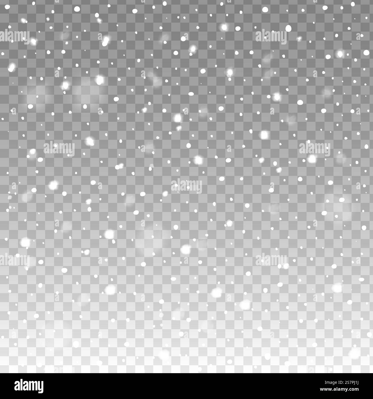 Falling snowflakes on transparent background. Vector illustration Stock ...