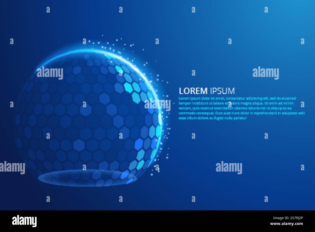 Bubble shield futuristic vector illustration on a blue background Stock ...