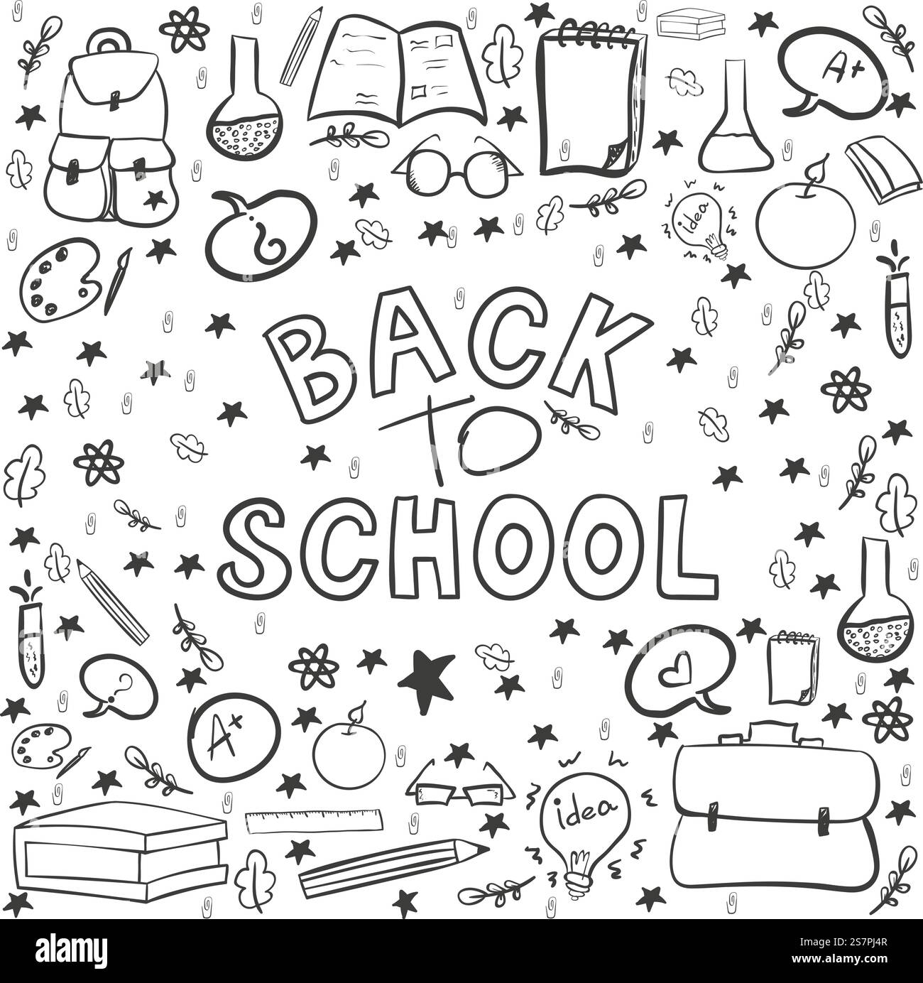 School stuff Black and White Stock Photos & Images - Alamy