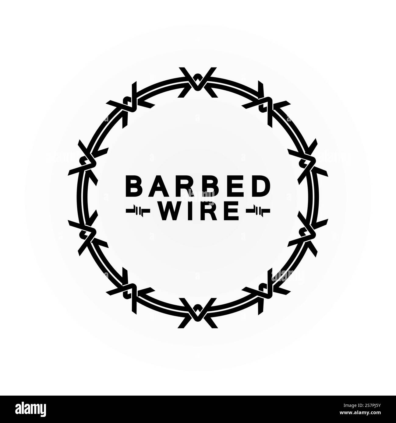 Circle black barbed wire logo design vector illustration Stock Vector ...