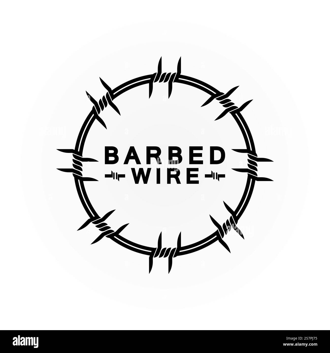 Circle black barbed wire logo design vector illustration Stock Vector ...
