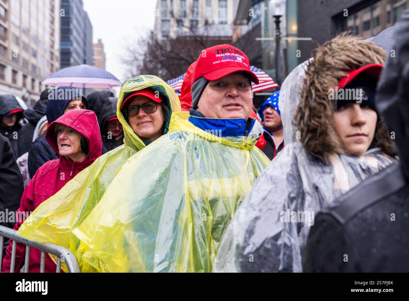 Supporters of Donald Trump gather at the Capital One Arena in the heavy ...