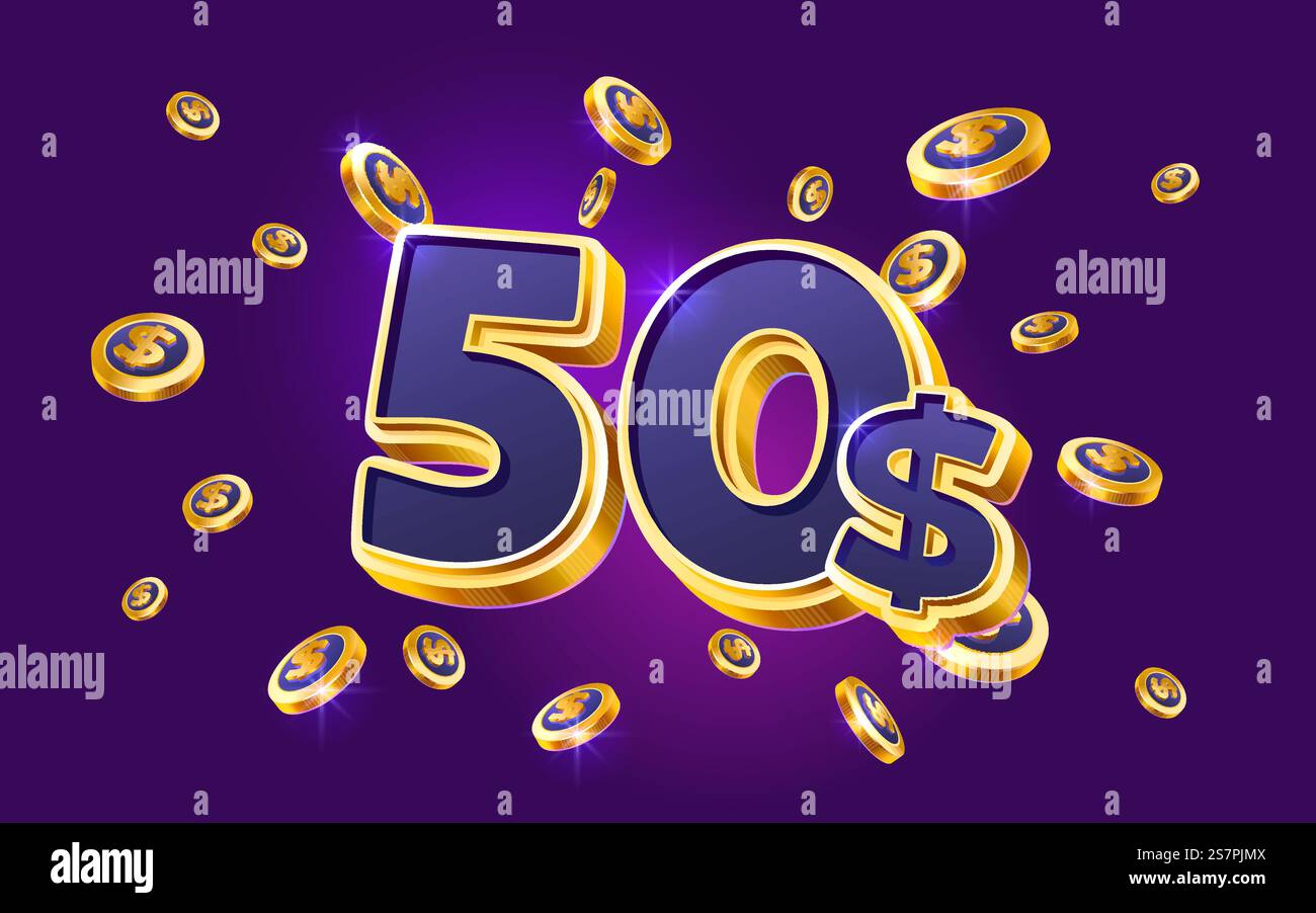 50 dollar coupon gift Stock Vector Images - Alamy