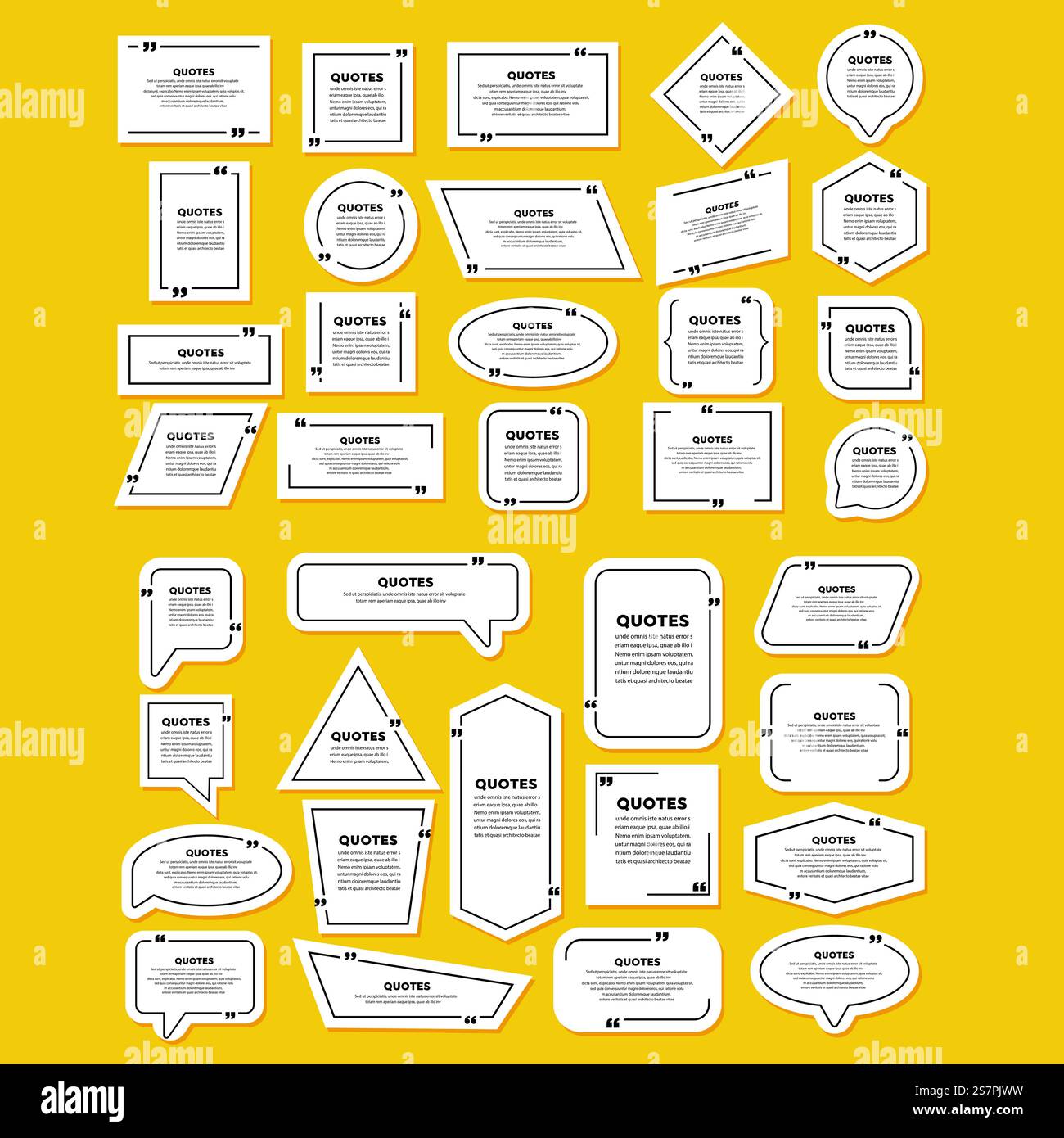 Quote box frame vector banner illustration Stock Vector Image & Art - Alamy