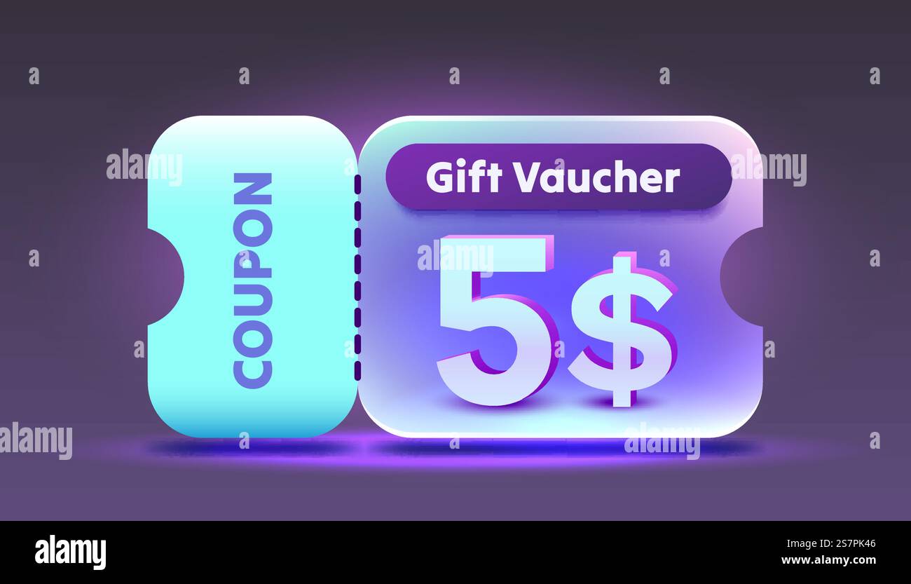 Coupon special voucher 20 dollar, Check banner special offer. Vector ...