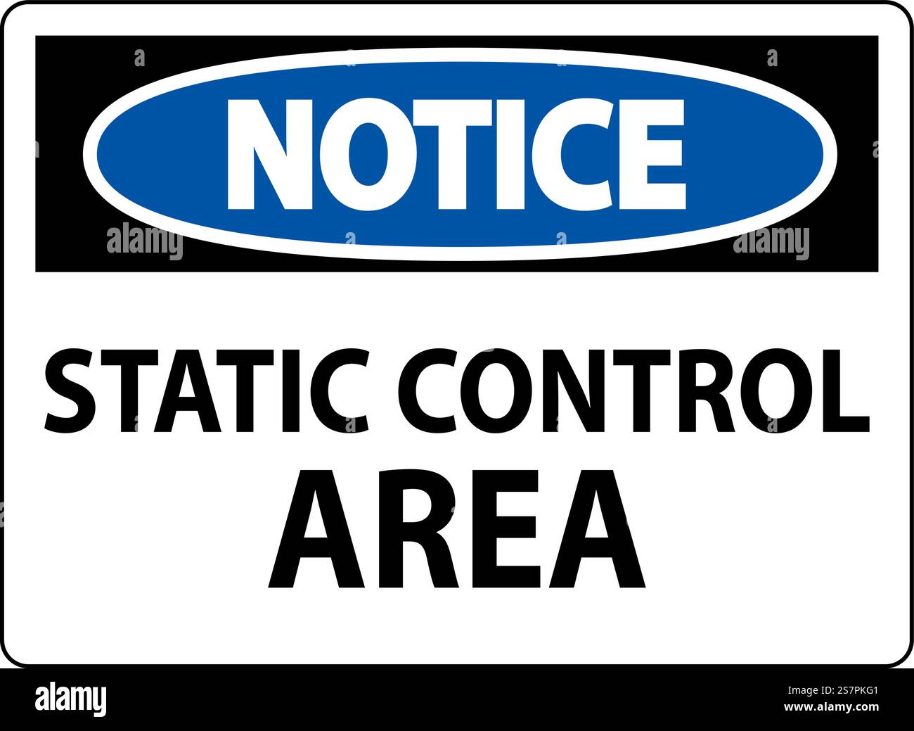 Notice Sign Static Control Area Stock Vector Image & Art - Alamy