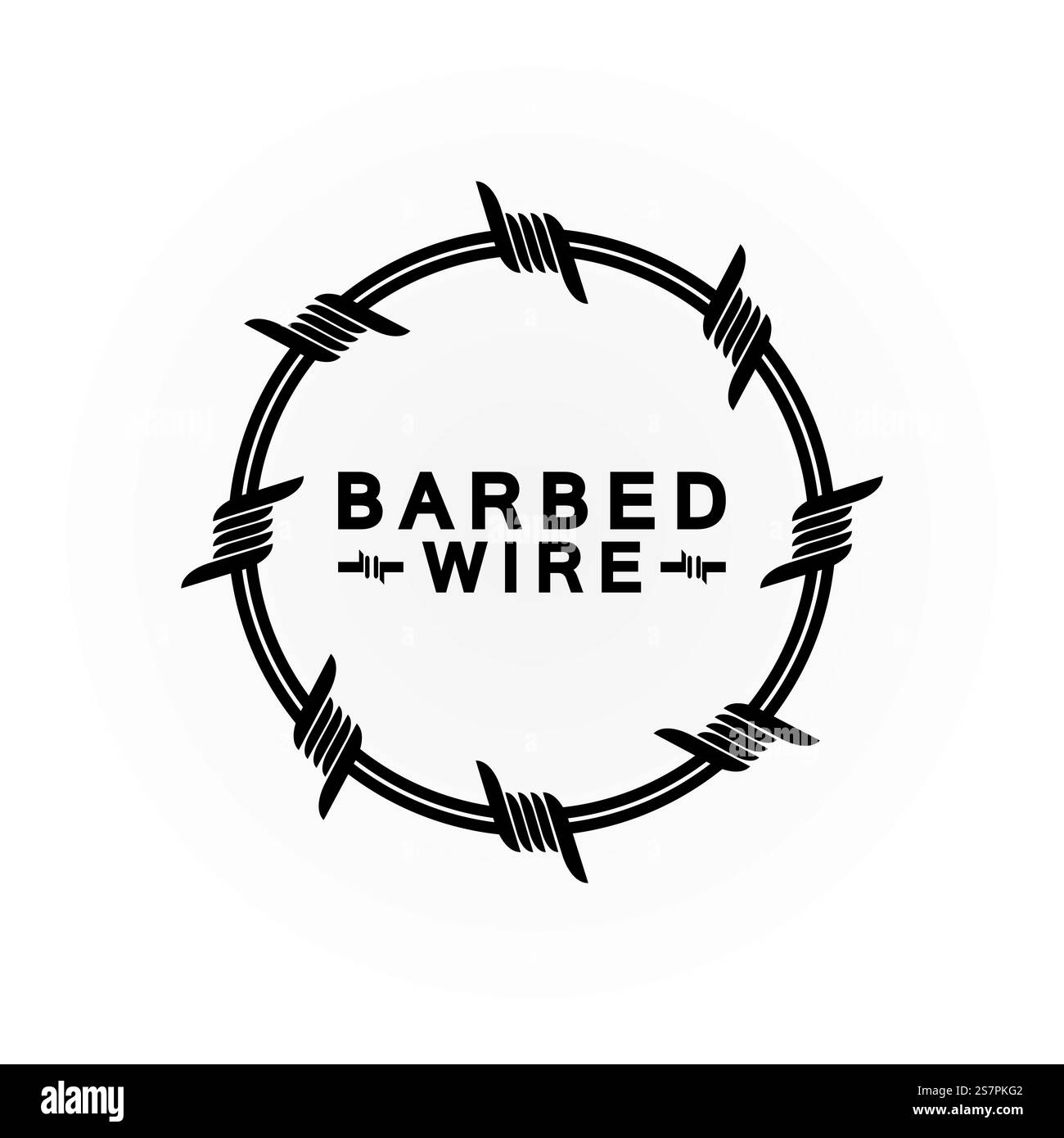 Circle black barbed wire logo design vector illustration Stock Vector ...