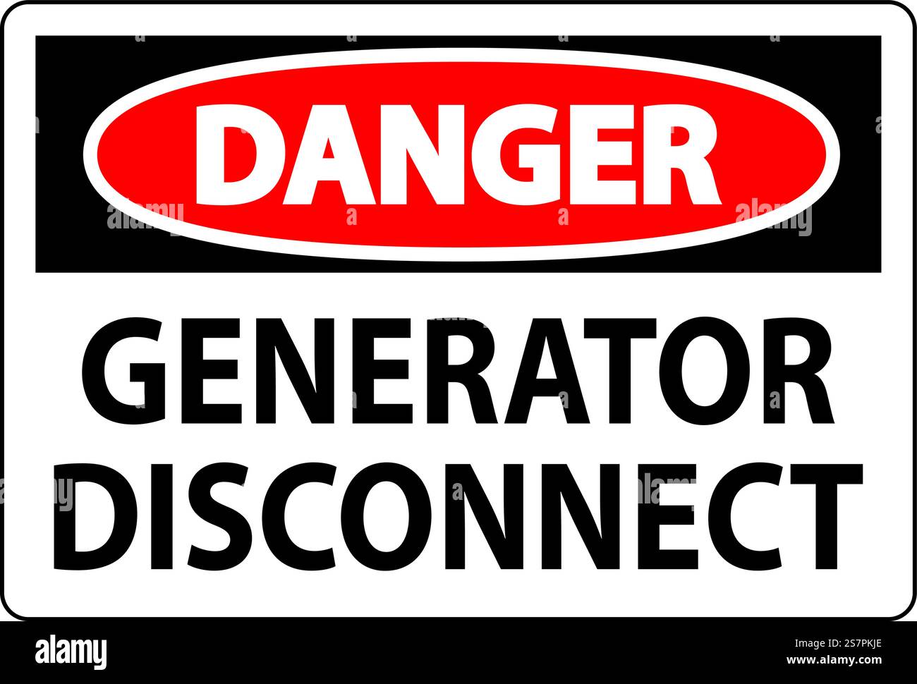Danger Sign Generator Disconnect Stock Vector Image & Art - Alamy