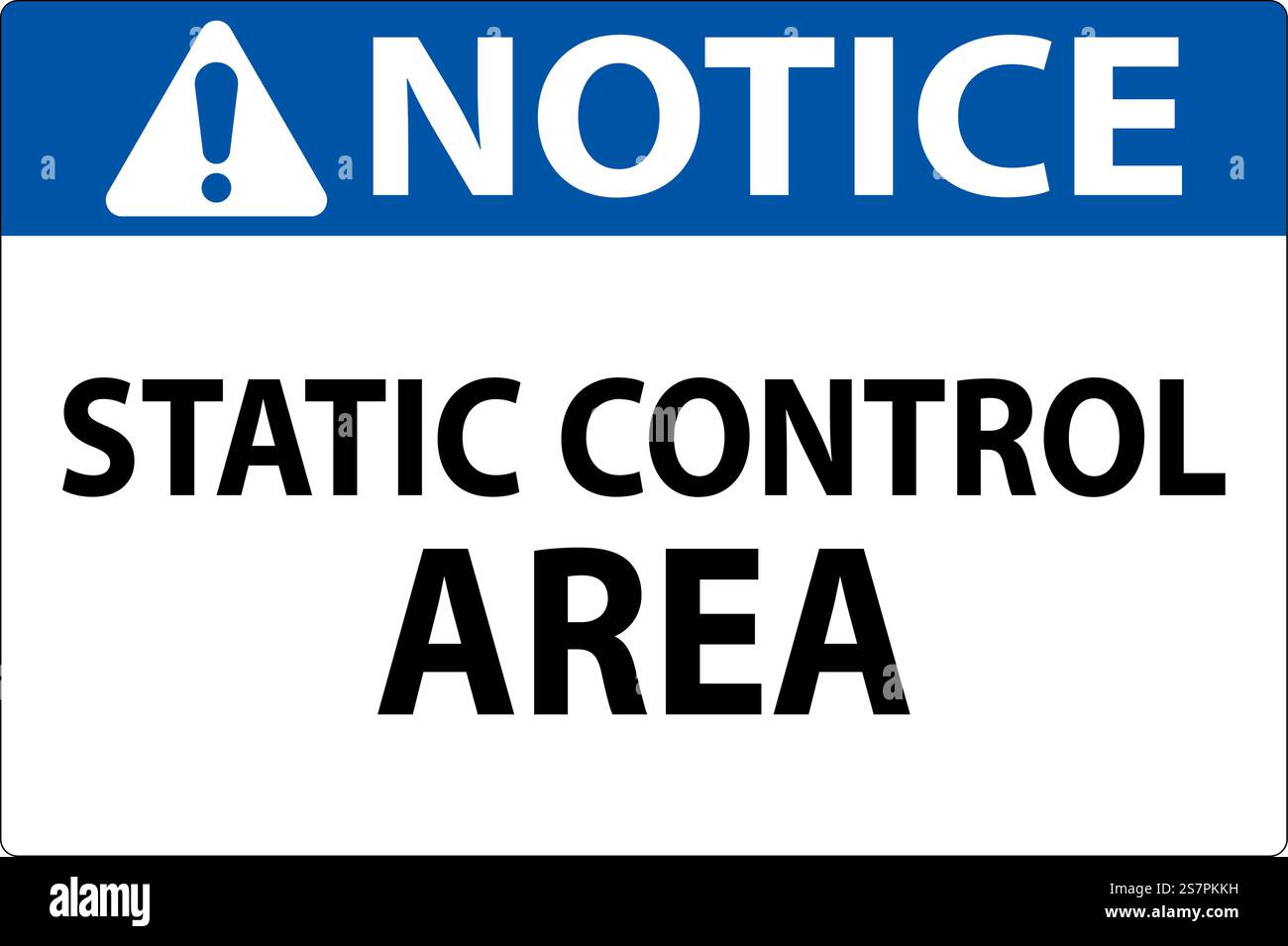 Notice Sign Static Control Area Stock Vector Image & Art - Alamy