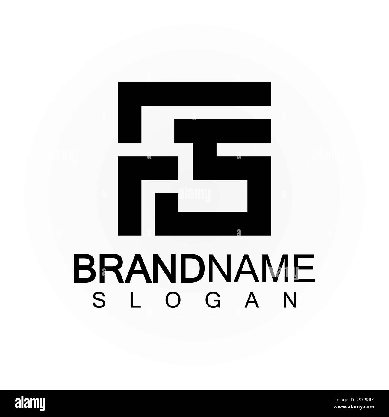 Alphabet letters monogram logo FS elegant and Professional black color ...