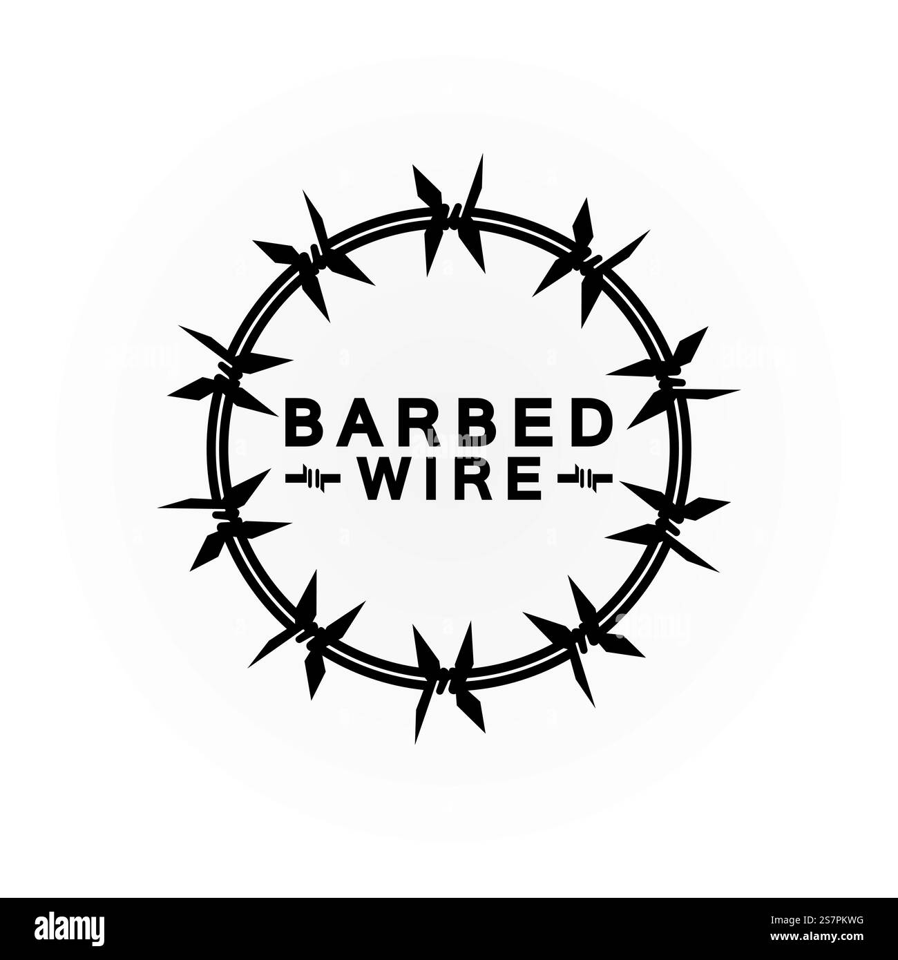 Circle black barbed wire logo design vector illustration Stock Vector Image & Art - Alamy