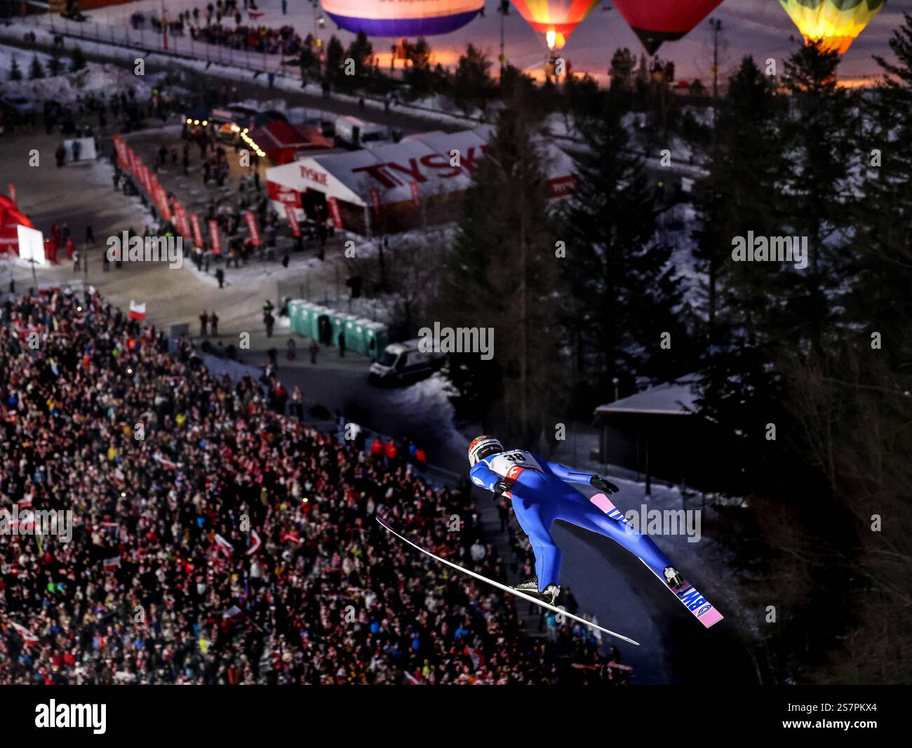 Zakopane, Poland. 19th Jan, 2025. Pawel Wasek of Poland competes during ...