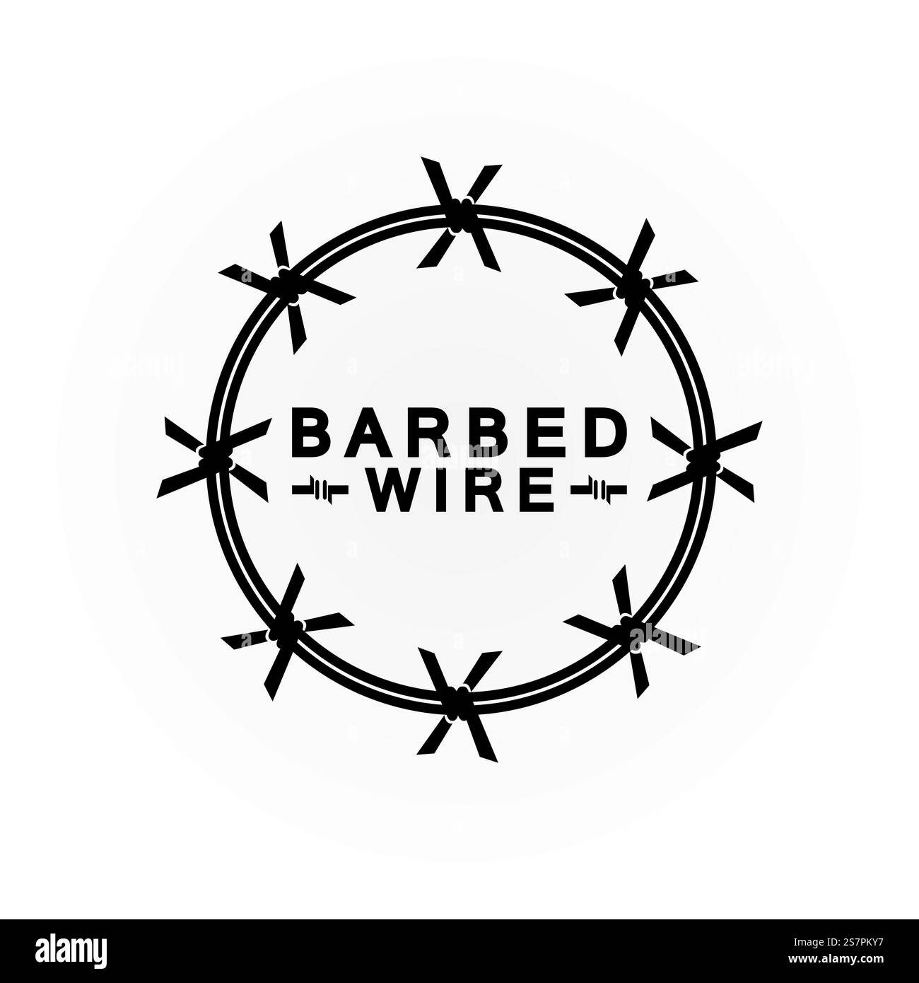 Circle black barbed wire logo design vector illustration Stock Vector ...