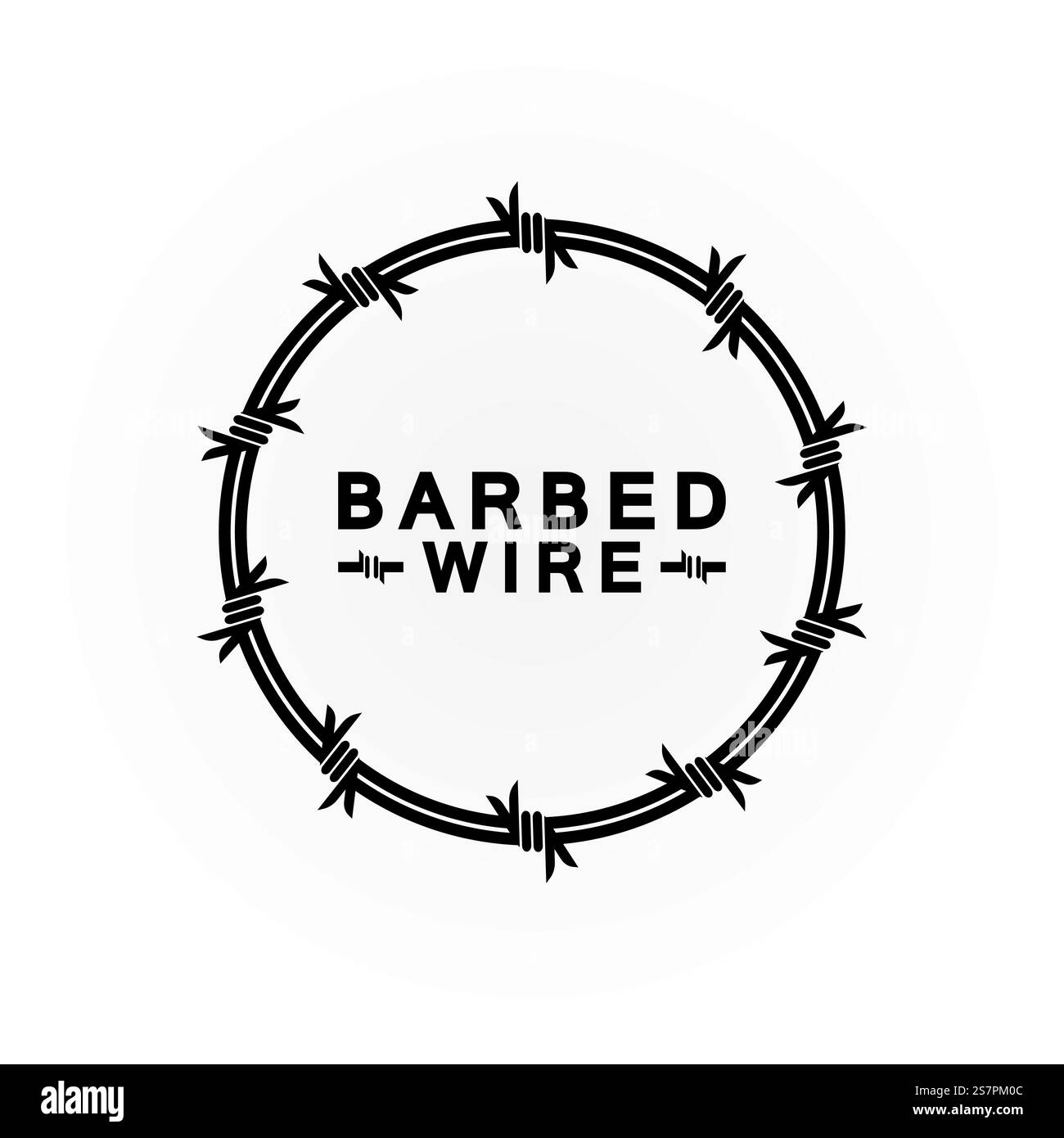 Circle black barbed wire logo design vector illustration Stock Vector ...