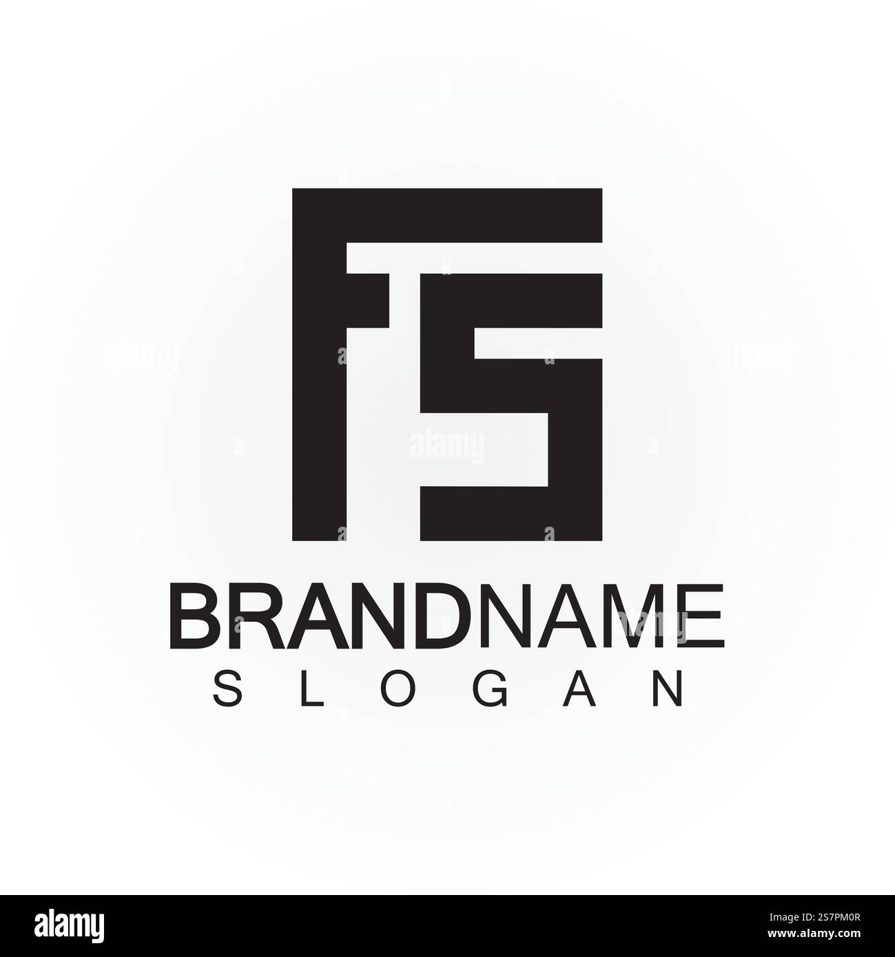 Alphabet letters monogram logo FS elegant and Professional black color ...