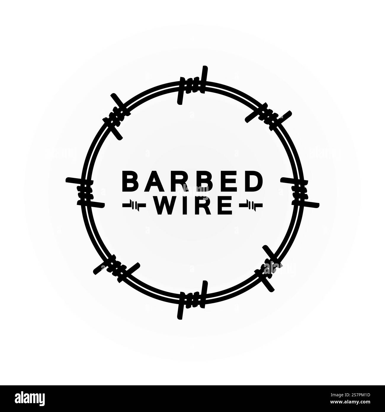 Circle black barbed wire logo design vector illustration Stock Vector ...