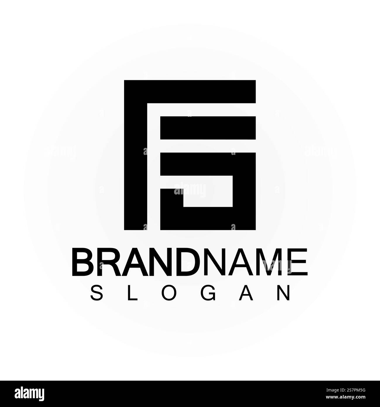 Alphabet letters monogram logo FS elegant and Professional black color ...