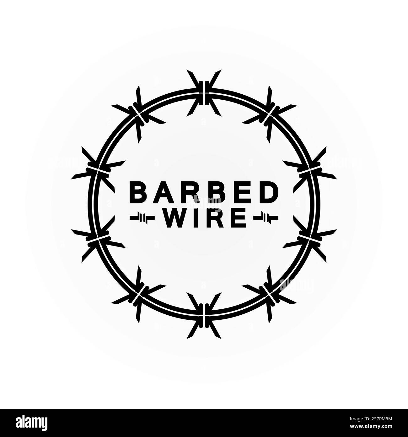 Circle black barbed wire logo design vector illustration Stock Vector ...