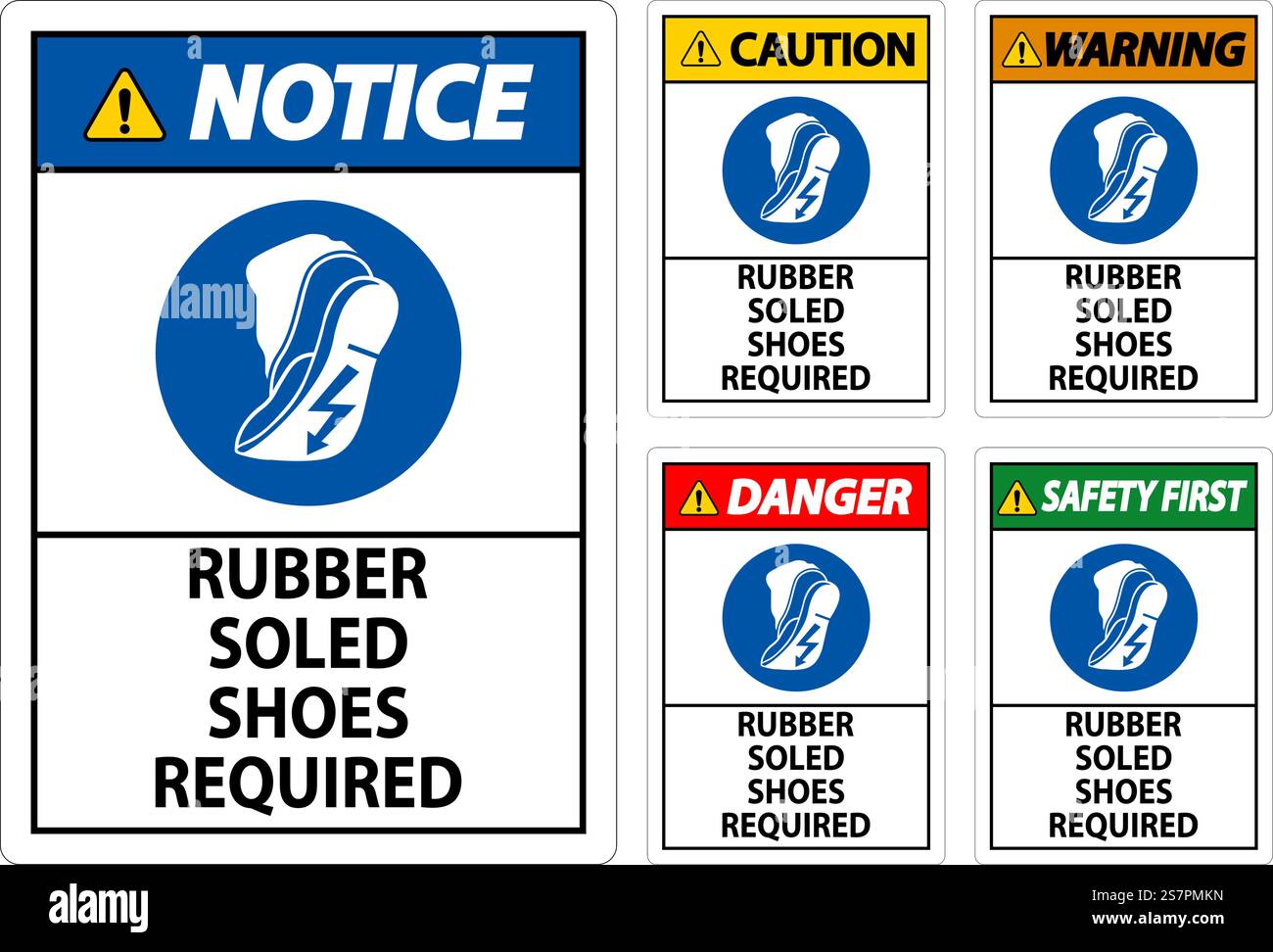Notice Sign Rubber Soled Shoes Required Stock Vector Image & Art - Alamy