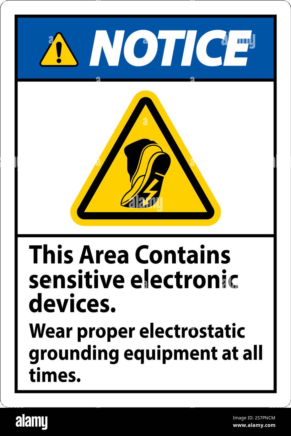 Notice Sign This Area Contains Sensitive Electronic Devices, Wear ...