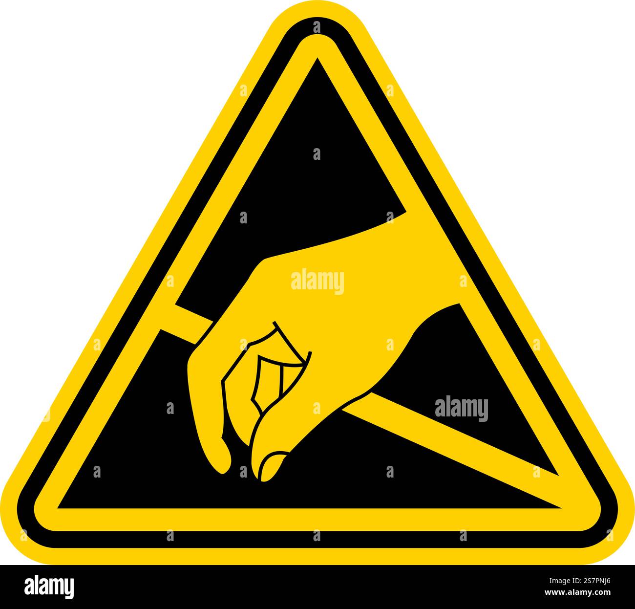 Warning Sign Static Sensitive Hazard Symbol Stock Vector Image & Art ...
