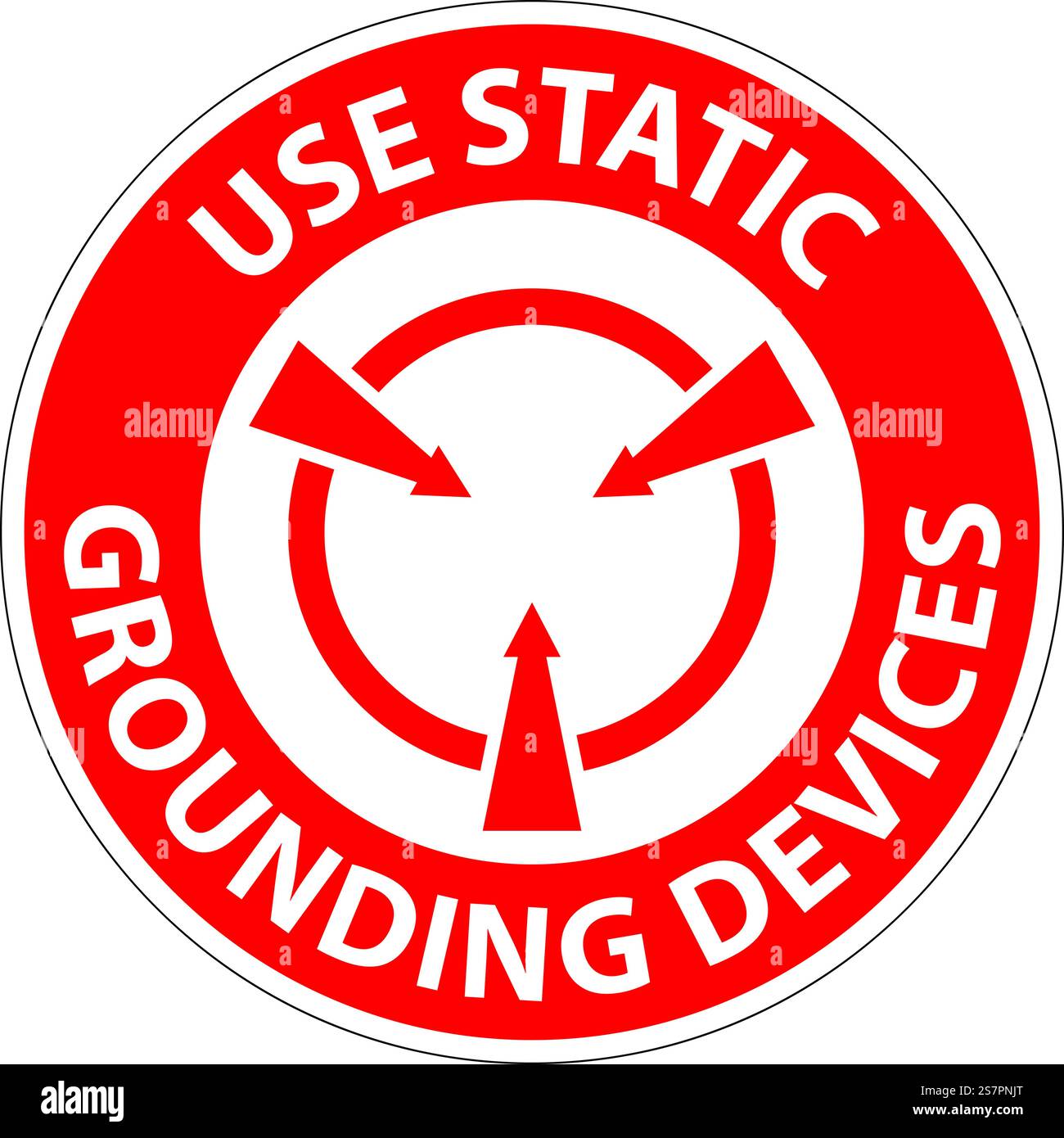 Danger Sign Use Static Grounding Devices Stock Vector Image & Art - Alamy