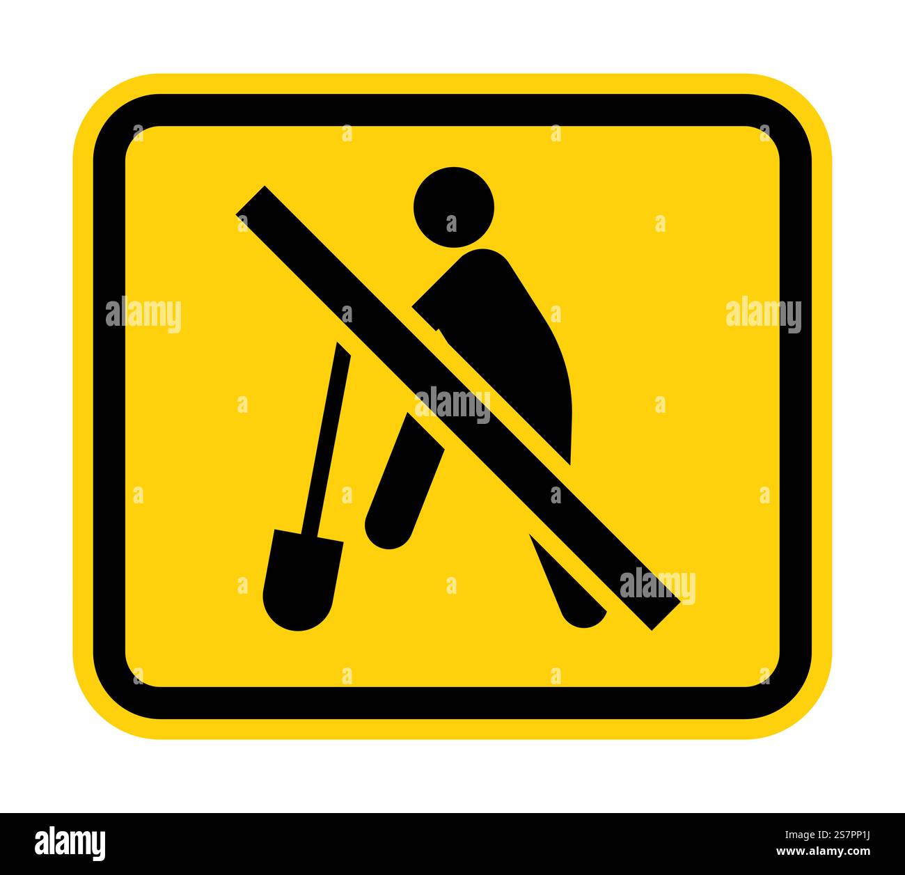 Prohibition Sign, No Digging Symbol Stock Vector Image & Art - Alamy