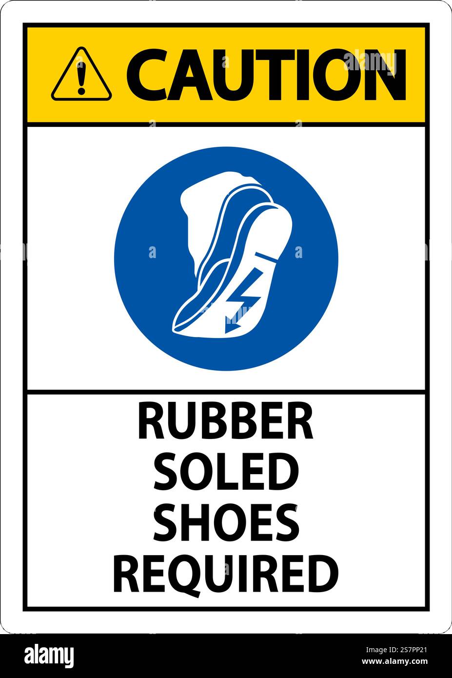 Caution Sign Rubber Soled Shoes Required Stock Vector Image & Art - Alamy
