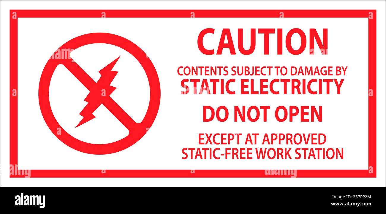 Anti static labels hi-res stock photography and images - Alamy