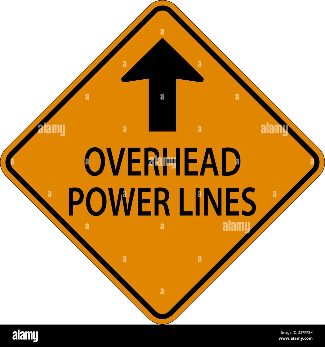Overhead Power Lines Sign Stock Vector Image & Art - Alamy