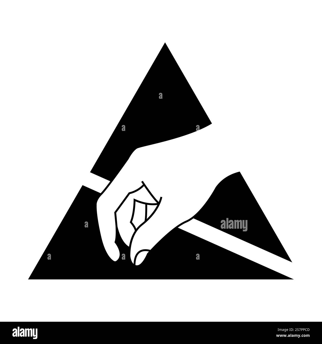 Warning Sign Static Sensitive Hazard Symbol Stock Vector Image & Art ...