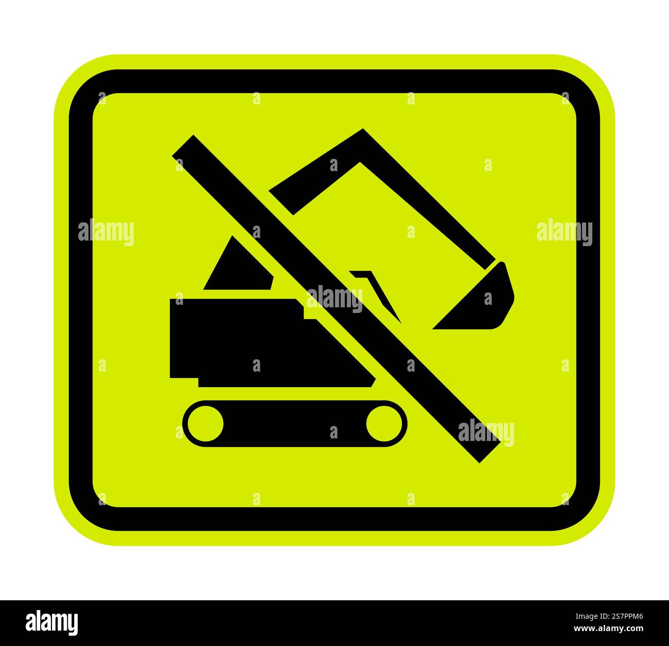 Prohibition Sign, No Digging Symbol Stock Vector Image & Art - Alamy