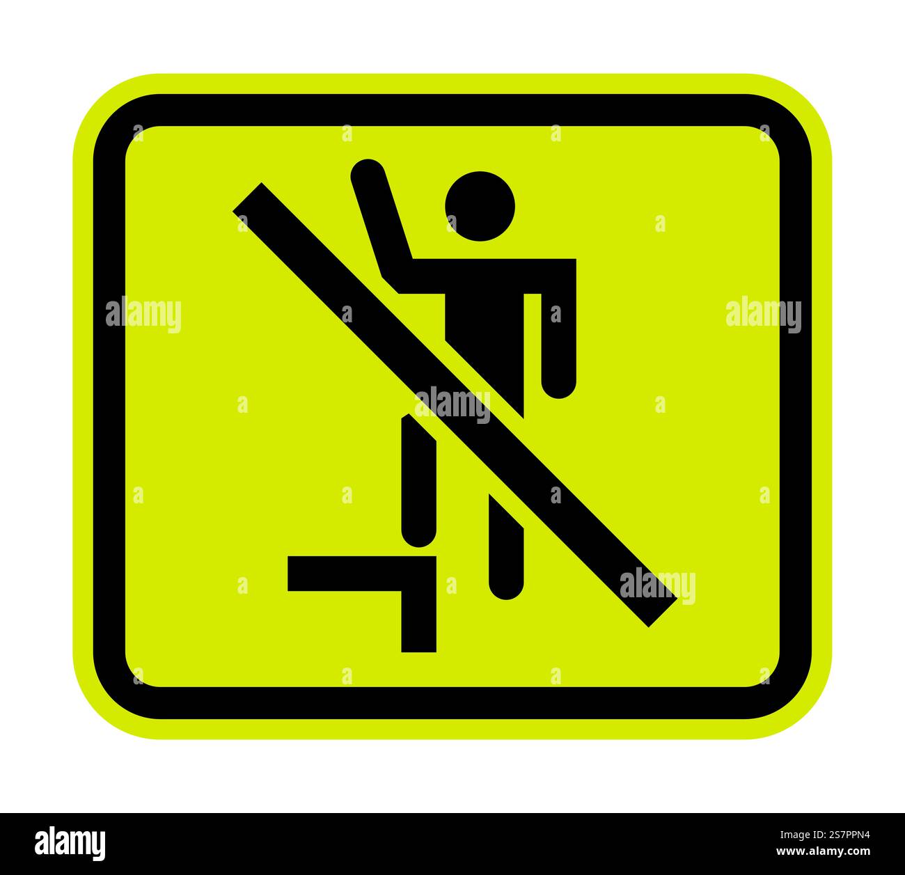 Danger Sign Do Not Stand Here On White Background Stock Vector Image ...