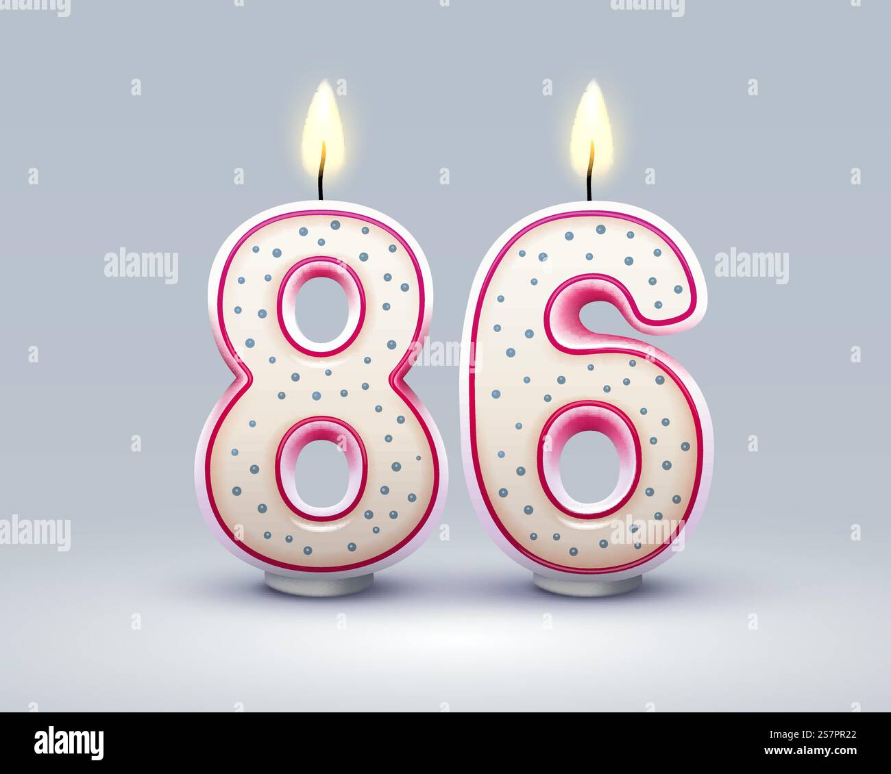 Happy Birthday years. 86 anniversary of the birthday, Candle in the ...