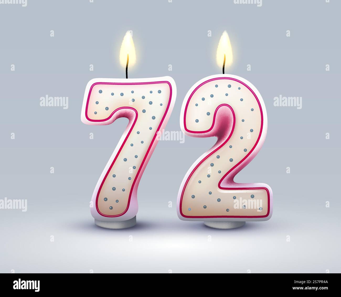 Happy Birthday years. 72 anniversary of the birthday, Candle in the ...