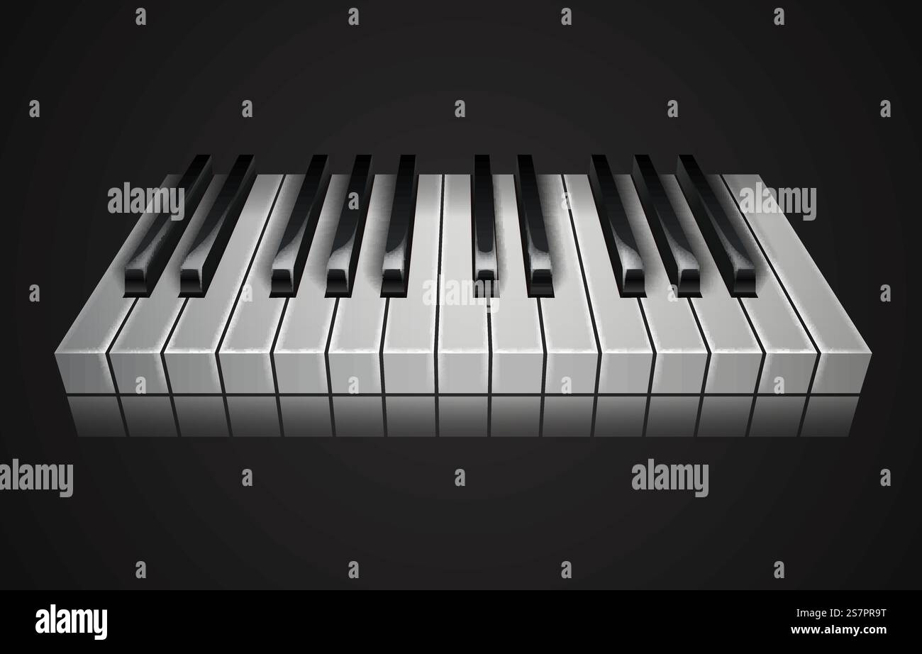 Piano musical notes, electronic keyboard, icon piano keys. Vector ...